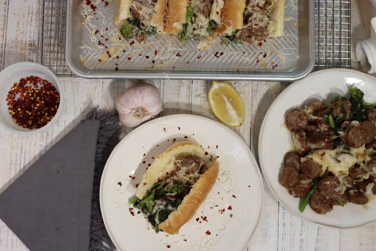 Cheesy Sausage and Broccoli Rabe Sub - Eat the Bite