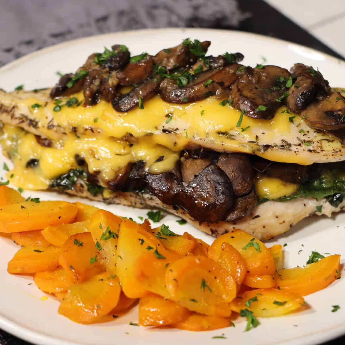 Dinner for Two: Stuffed Chicken with Mushrooms and Gouda - Eat the Bite